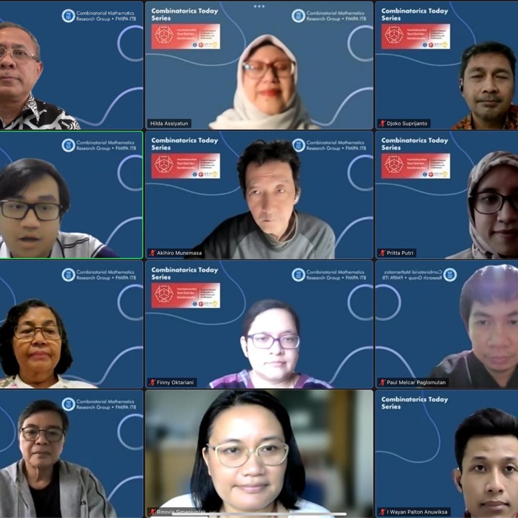 Profesor Edy Tri Baskoro memberikan kuliah pada Combinatorics Today ...