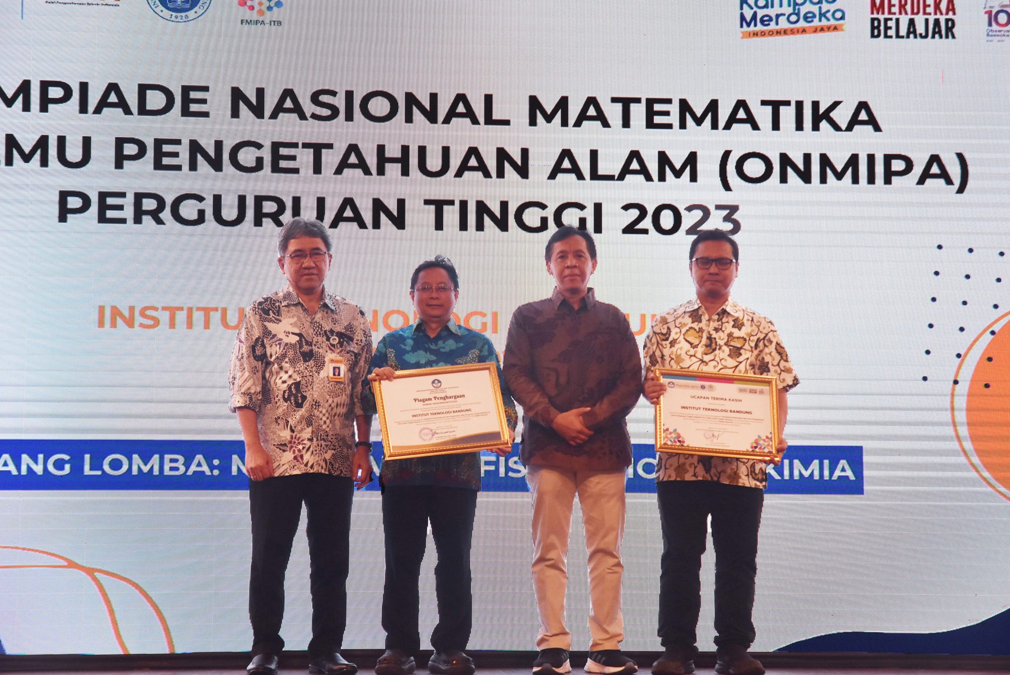 Penutupan ONMIPA PT 2023, ITB menjadi Juara Umum – FMIPA ITB