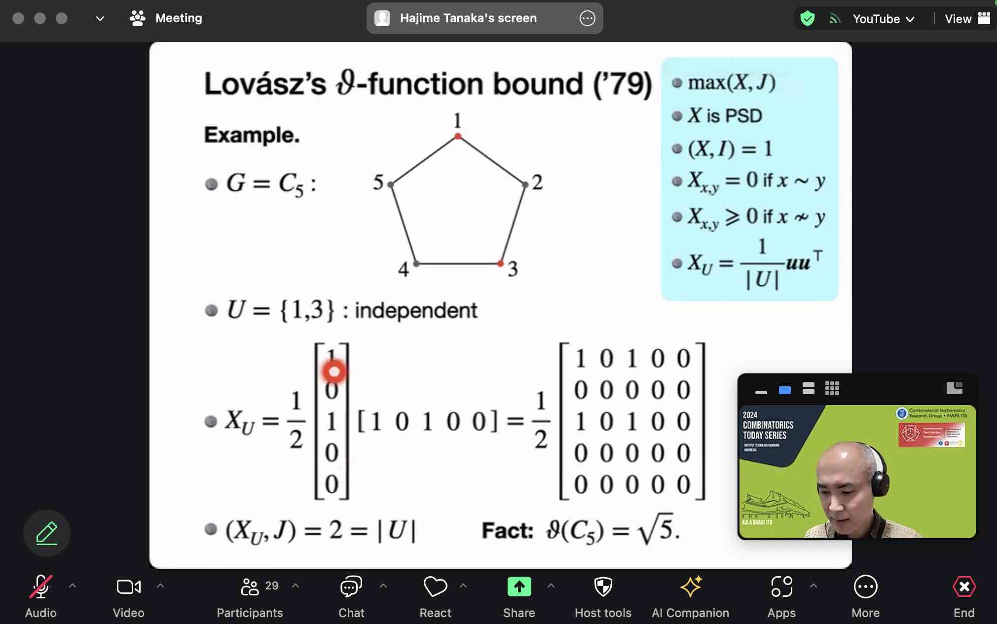 Kelompok Keilmuan Matematika Kombinatorika FMIPA ITB Gelar Kuliah Umum “Combinatorics Today ...